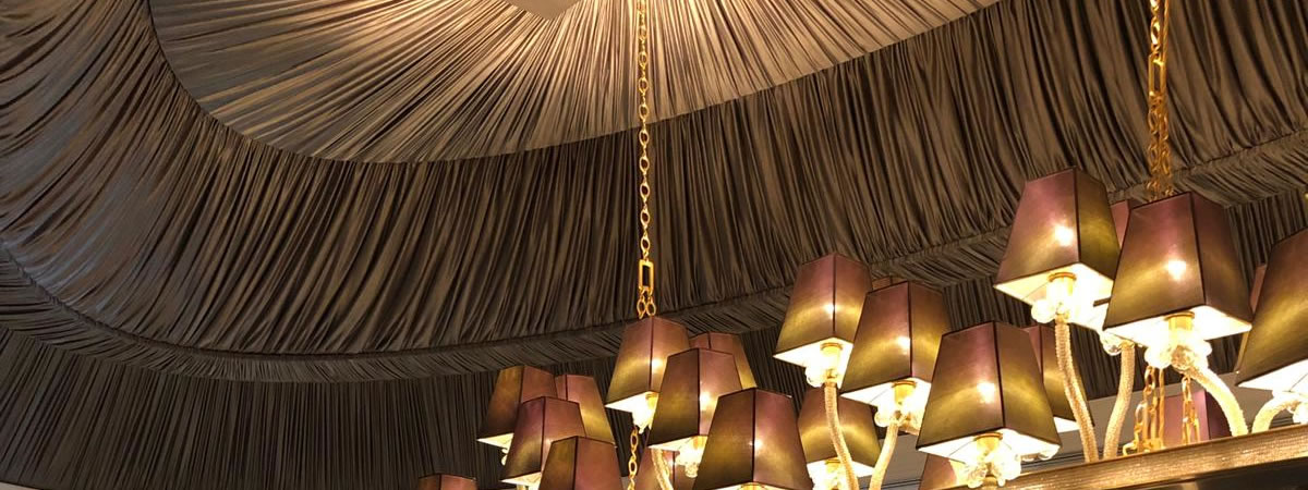 Fabric Walling - public building with large and high state rooms